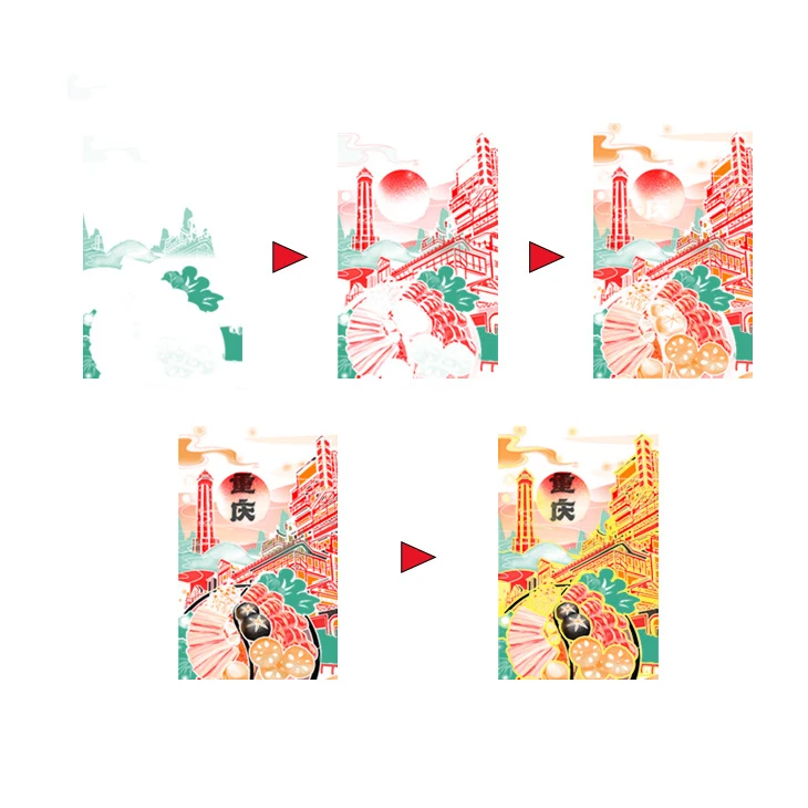 Custom Design Multi-Color Stamp - Souvenir Flash Stamp