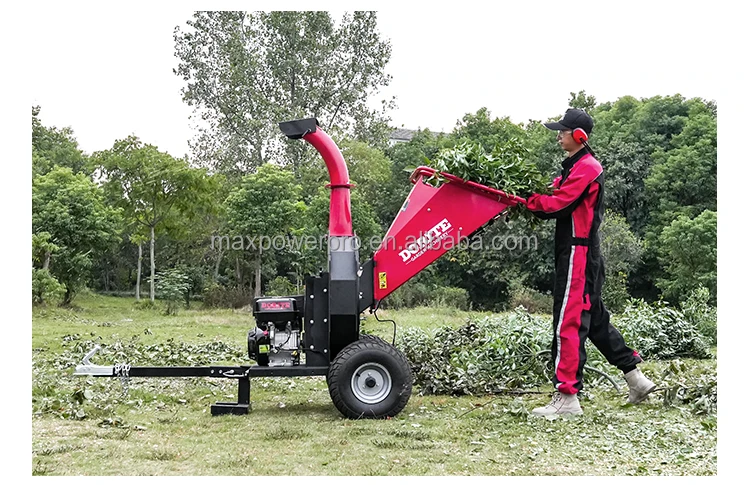 15HP 420CC Wood Shredder Disc Feed Processing Machines Tree Crusher 5 ...