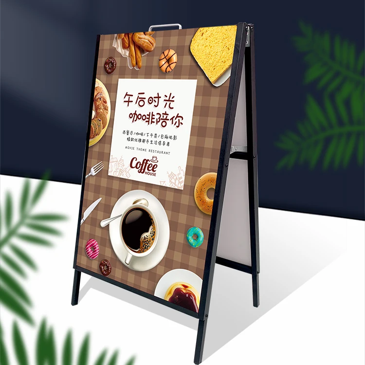 Single Or Double Iron Poster Stand,Outdoor Advertising Standing Board ...