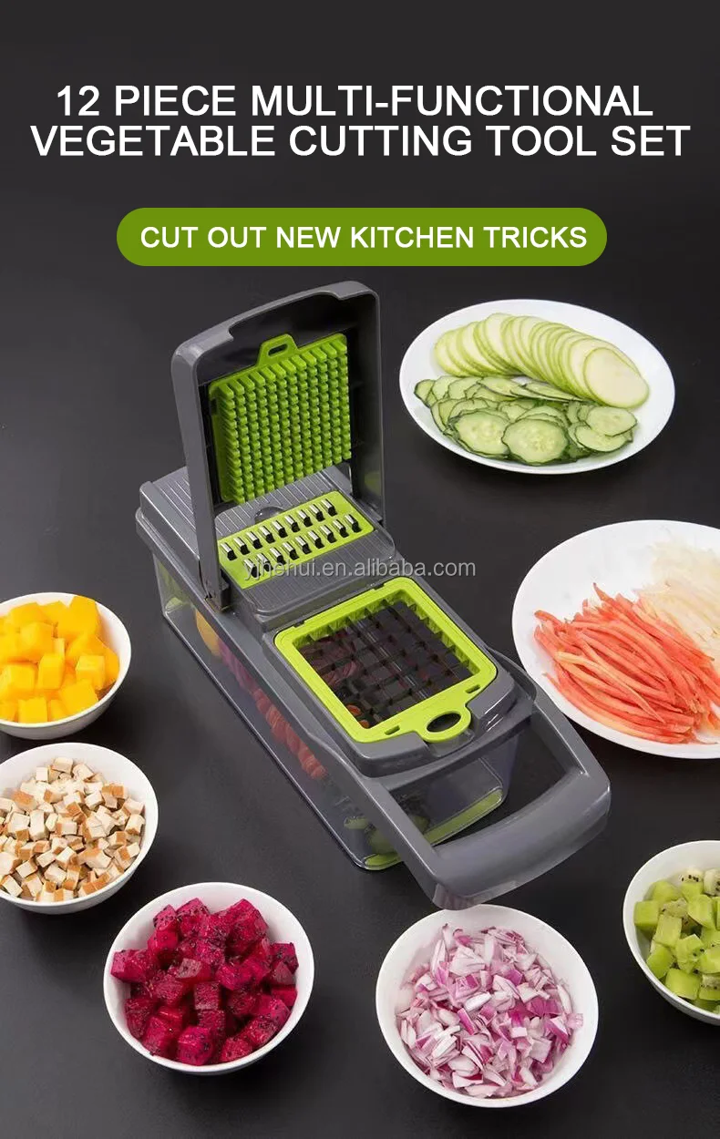 14 in 1 Vegetable Chopper Slicer Dicer - Multifunction Kitchen Tool for ...