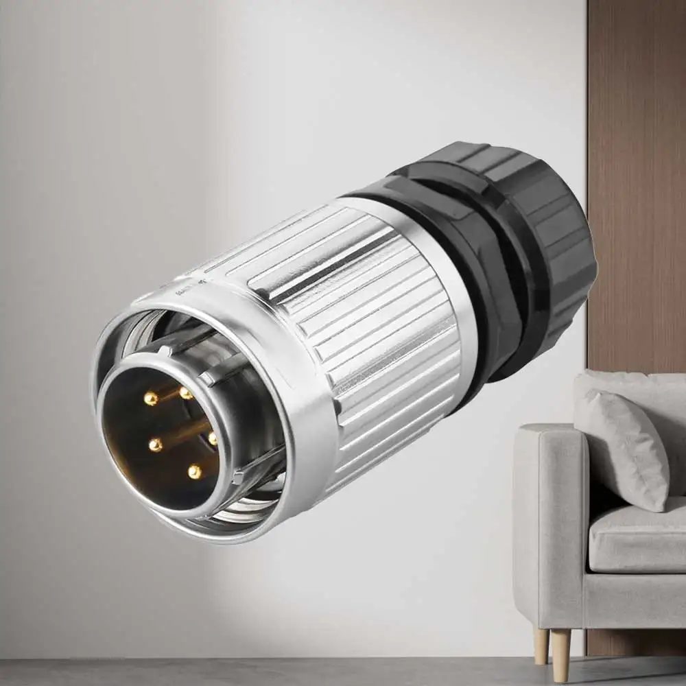 Oswell 5 Pin Connector Male Female Panel Mount,5 Pin Industrial Power ...