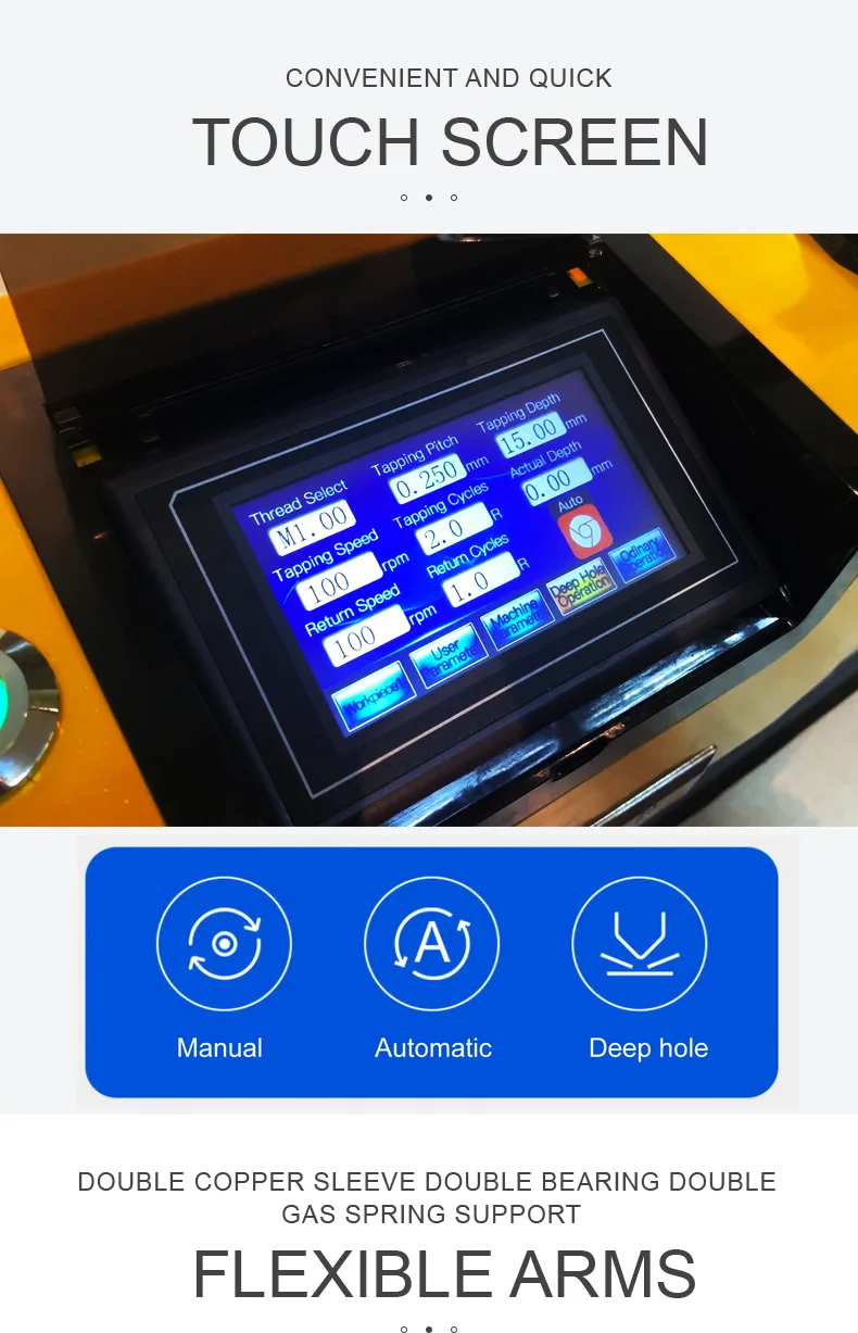 M3-m16 Flexible Arm Electric Tapping Machine For Tapping The Screw On ...