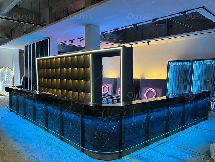 Fancy Nightclub Counter Bar Furniture Sets for Lounge