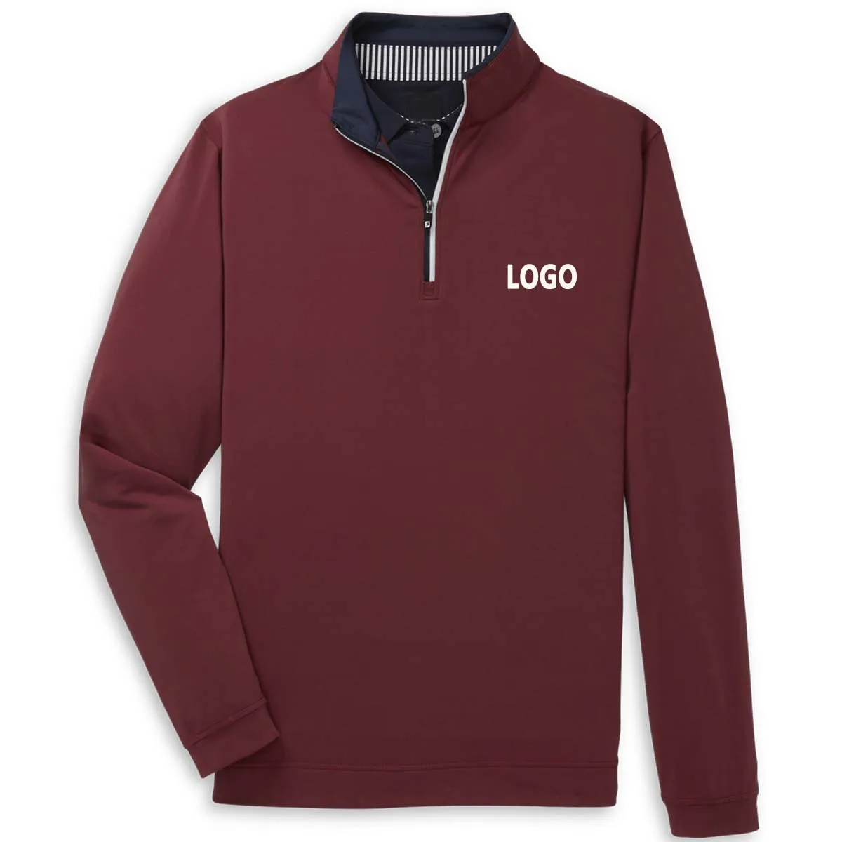 Custom Logo Design High Quality Athletic Quarter 1/4 Zip Golf Pullovers ...