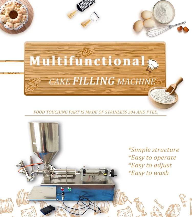 Manual Cake Batter Filling Machine Horizontal Injection Filling Cake ...