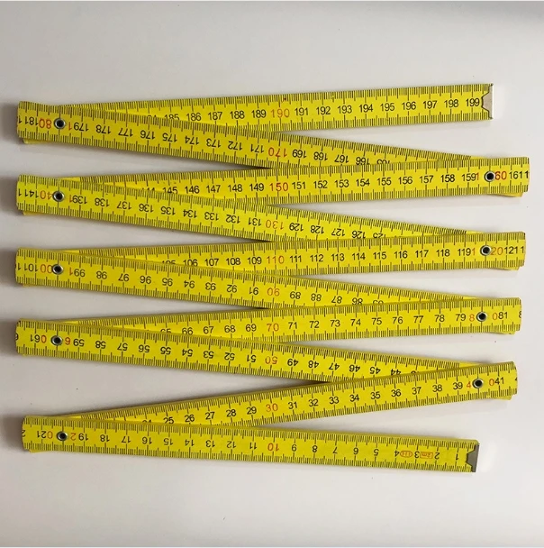 Wooden folding ruler, metric scale drawing tool, teaching supplies 2 ...