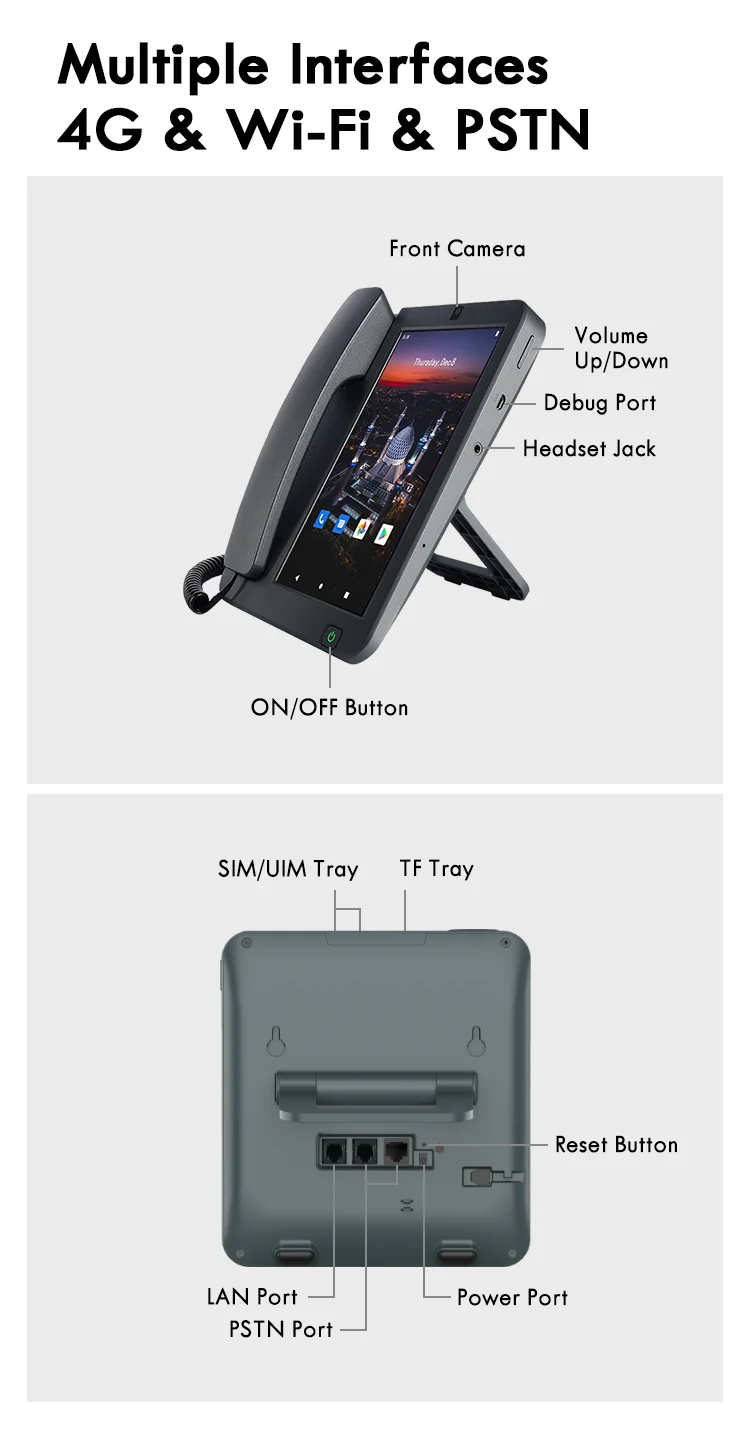 4g Lte Sim Card Fixed Wireless Phone Hd Call Wifi Video Bluetooth ...