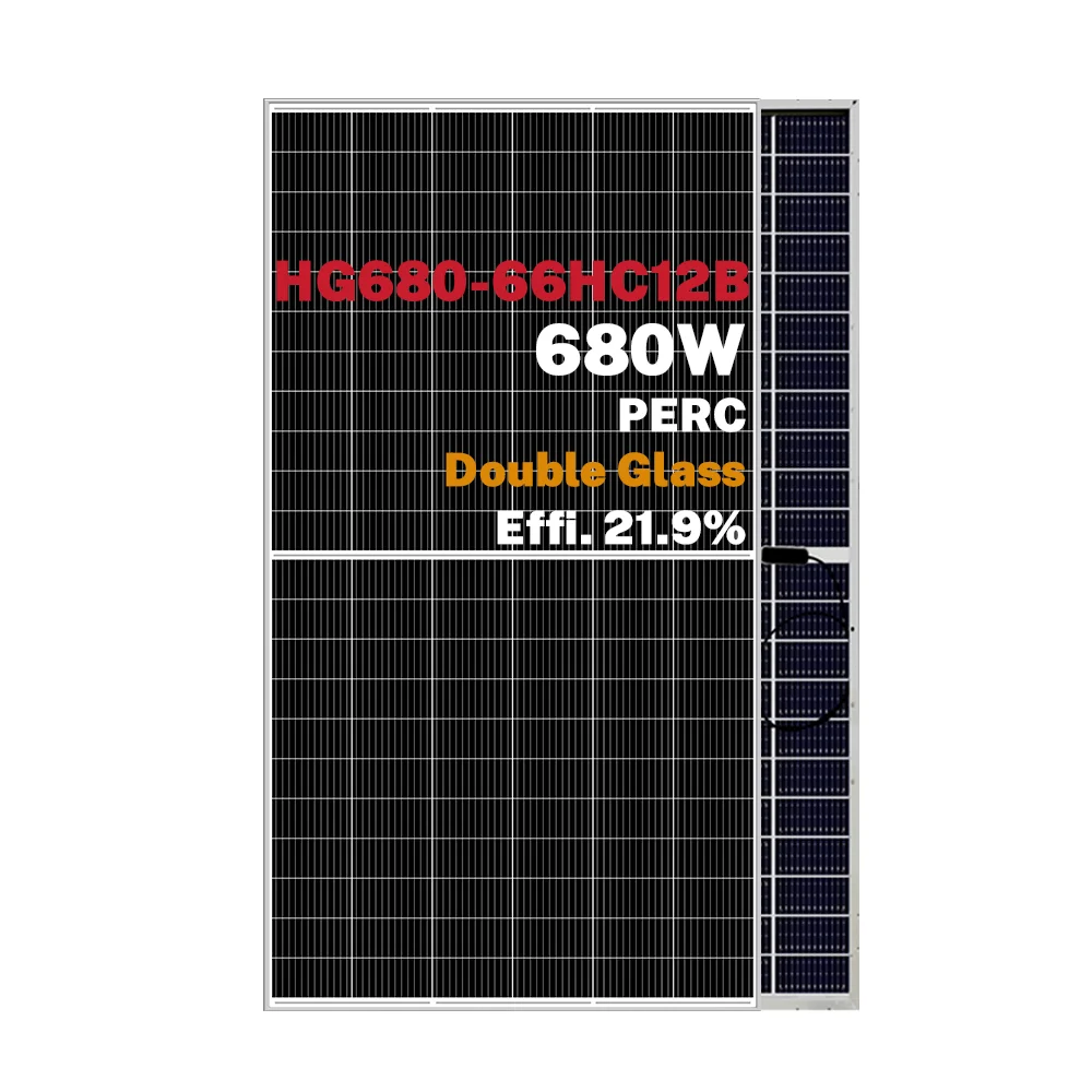 Higon New 700w Commercial Bifacial Solar Panels 680w Pv Module Glass ...