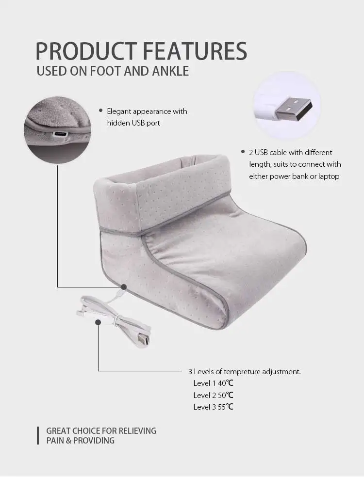 Usb Electric Winter Smart Foot Warmer Powered Heated Boots - Buy Self ...