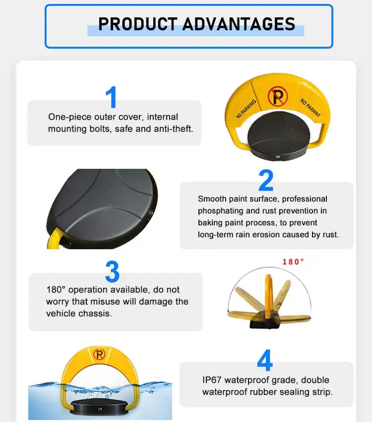 Car Parking Lock By Remote Electric Park Space Parking Lock With Remote ...
