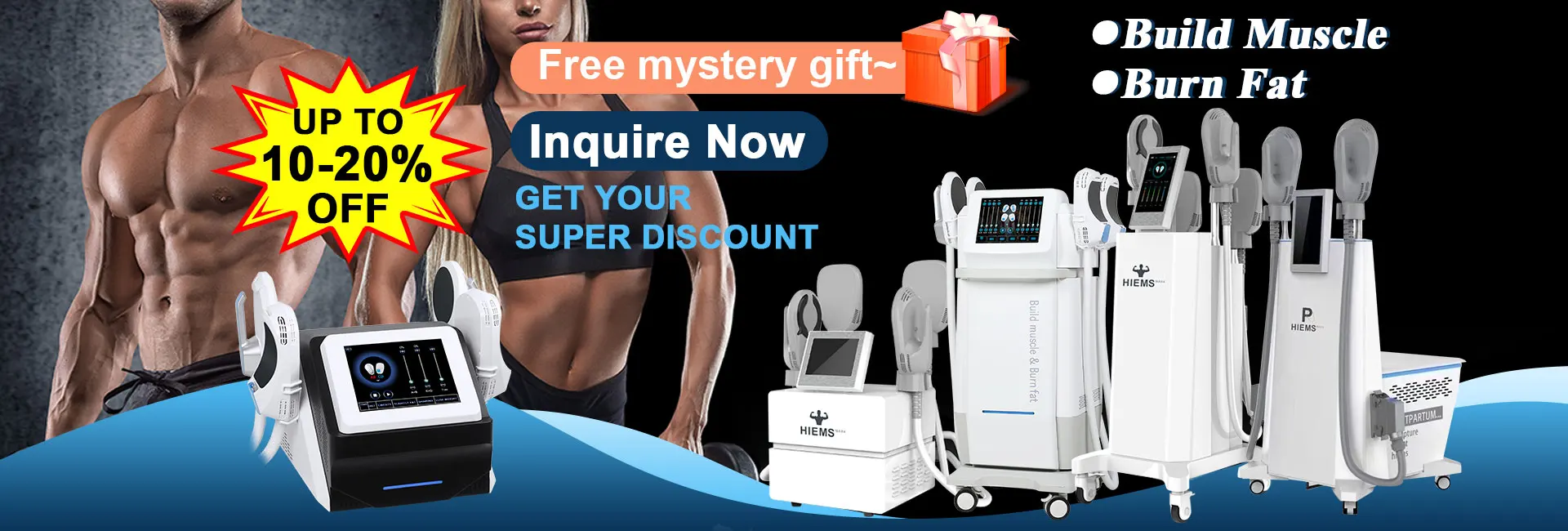 High Frequency Stimulation 4 Handles Electromagnetic Vibration Muscle ...