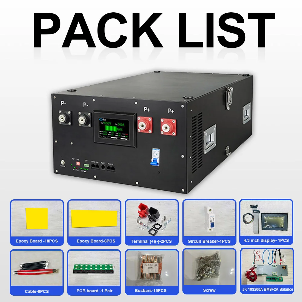 HULK DIY Kit with EU Stock 48V 51.2V 280Ah 15kWh Lifepo4 Battery Box ...