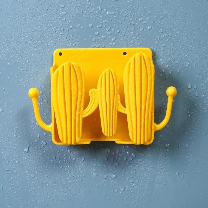 Wall Mounted Phone Plug Holder With Storage Hooks Home Sundries ...