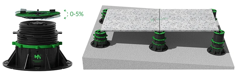 Self-Leveling Tile Raised Floor Pedestal Engineered Adjustable Plastic ...