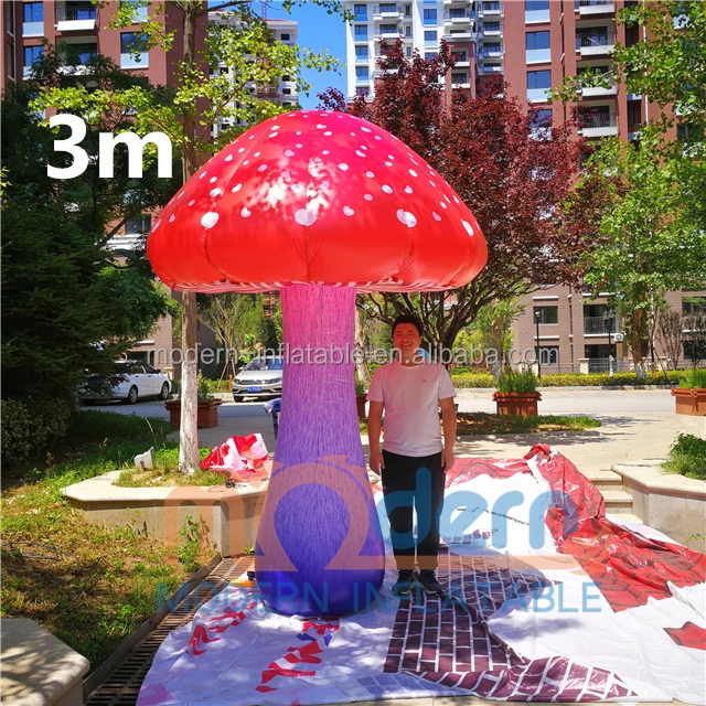 Custom Size Giant Inflatable Mushroom Model with LED Light