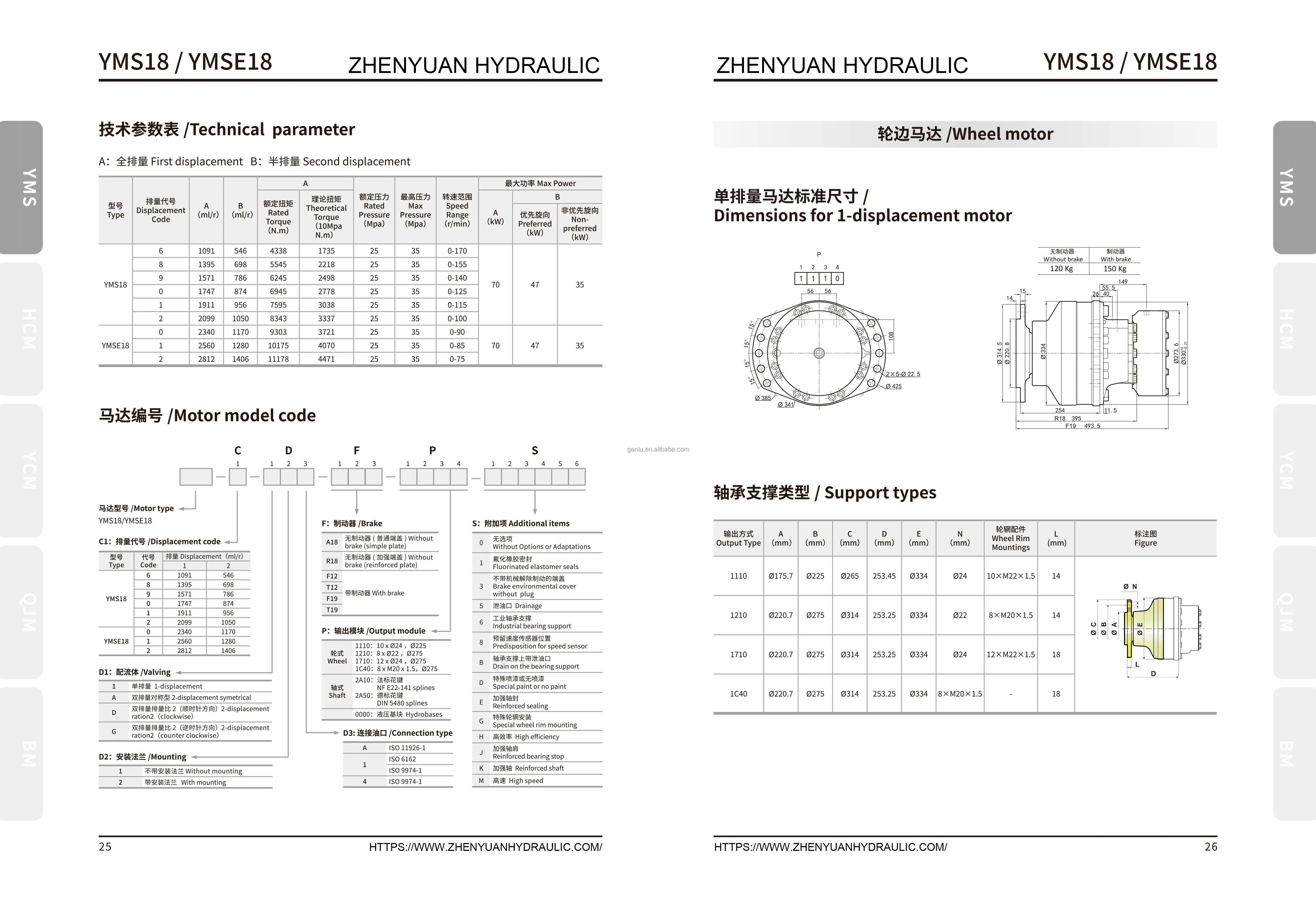 Poclain Hydraulic Drive Motor MS50 MS08 MS18 MS25 MS11 Series MS18-2 ...