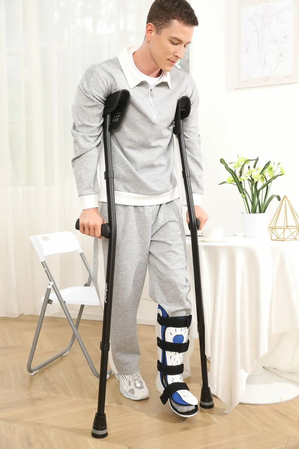 Rehand Medical Axillary Crutches Adjustable Cane Walking Aluminum ...