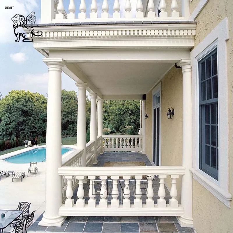 Blve House Decoration Villa Garden Balcony Railing Balusters White ...