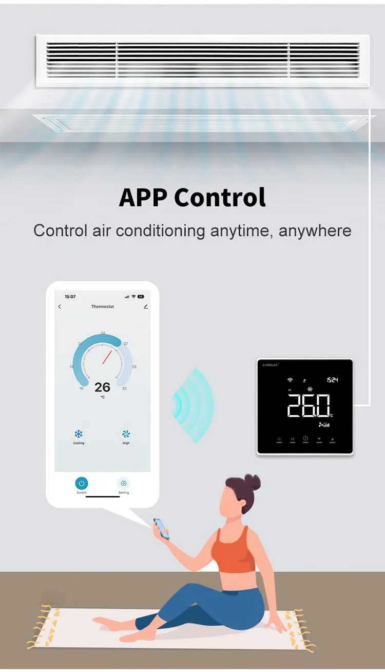 Ogeneral Smart AC Thermostat - Wi-Fi Zigbee Control