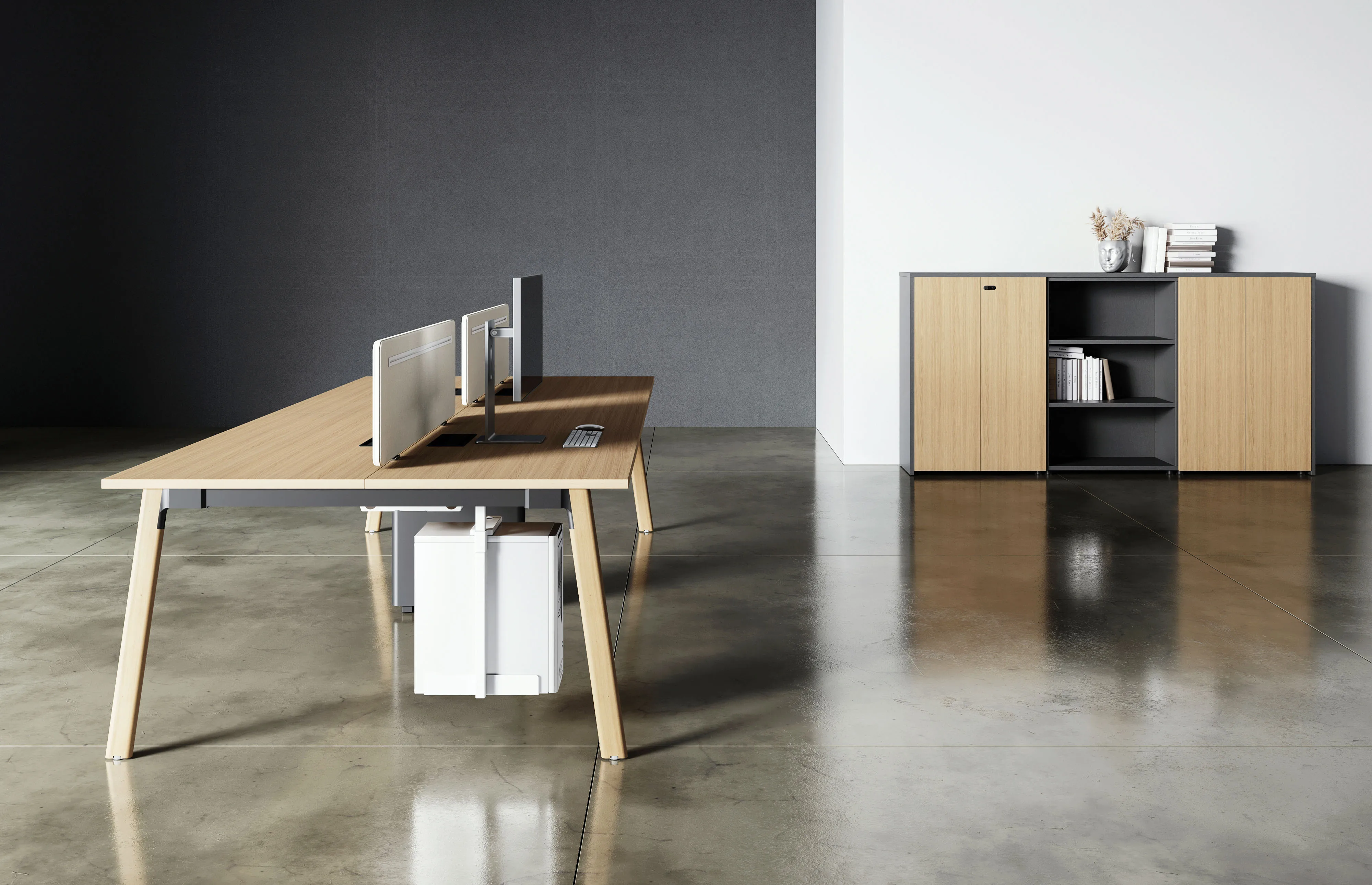 Commercial Furniture Modern Design Wooden Desk Frame Office Workstation ...