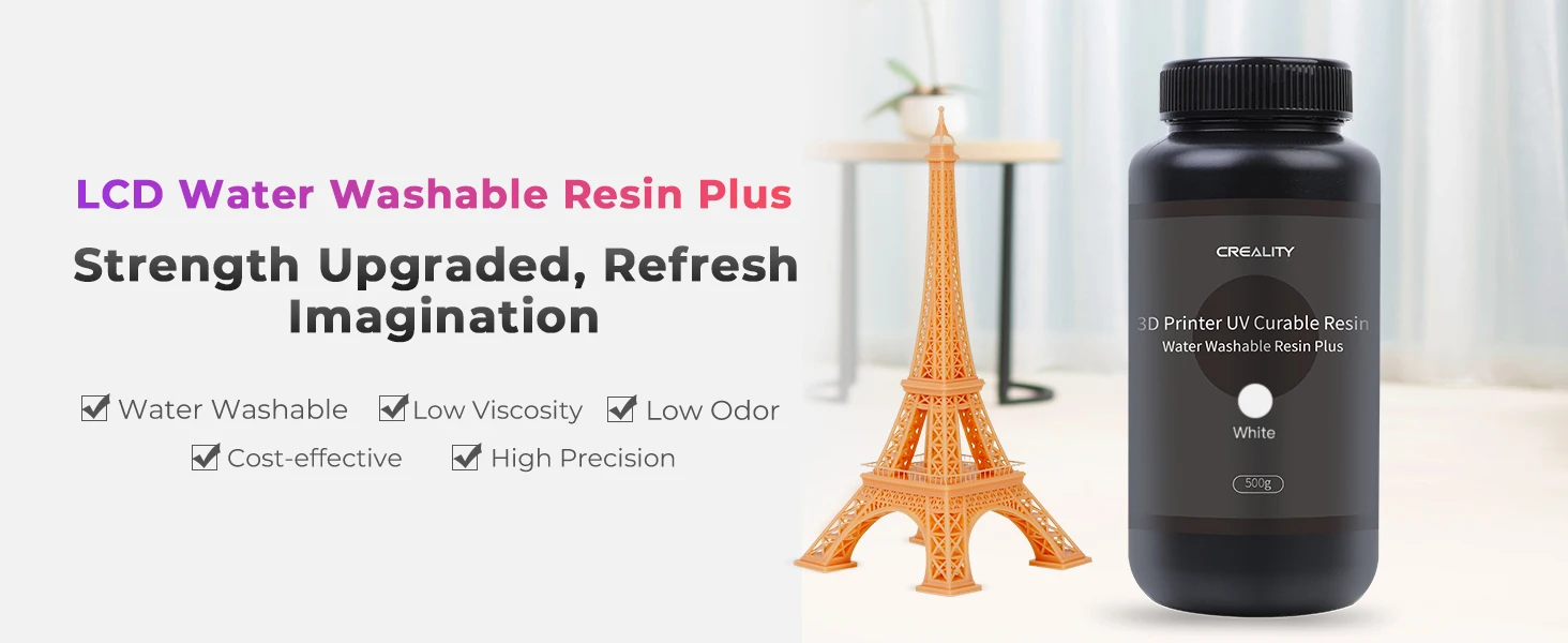 Creality 3d Printer Resin 500g Water Washable 3d Printing Resin Fast ...