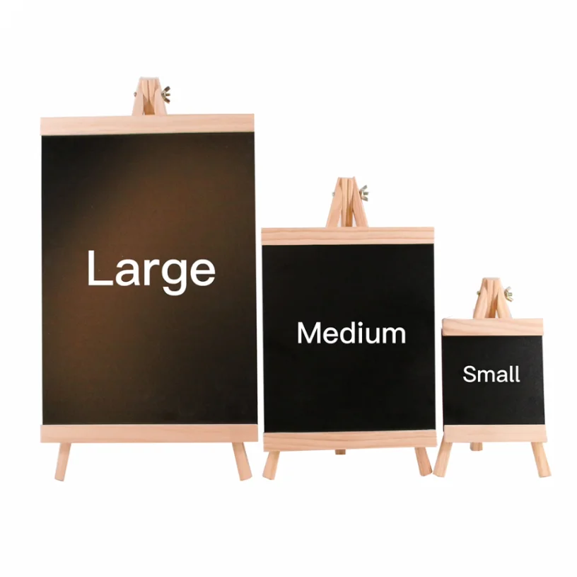 Mini Drawable Wooden Tabletop Black Board With Folding Stand Chalkboard ...