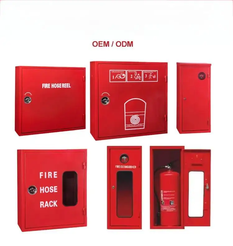 Heavy-Duty Wall-Mounted Fire Hose Reel Cabinet Flexible High-Pressure ...