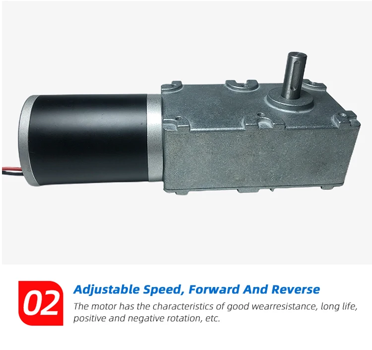 Permanent Magnet Low Rpm 12v 24v Dc Worm Gear Motor Horizontal Motor ...