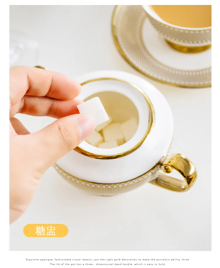 European Court Style Ceramic Tea Set With Tray British Afternoon Tea Set Coffee Cup Home Teapot ...
