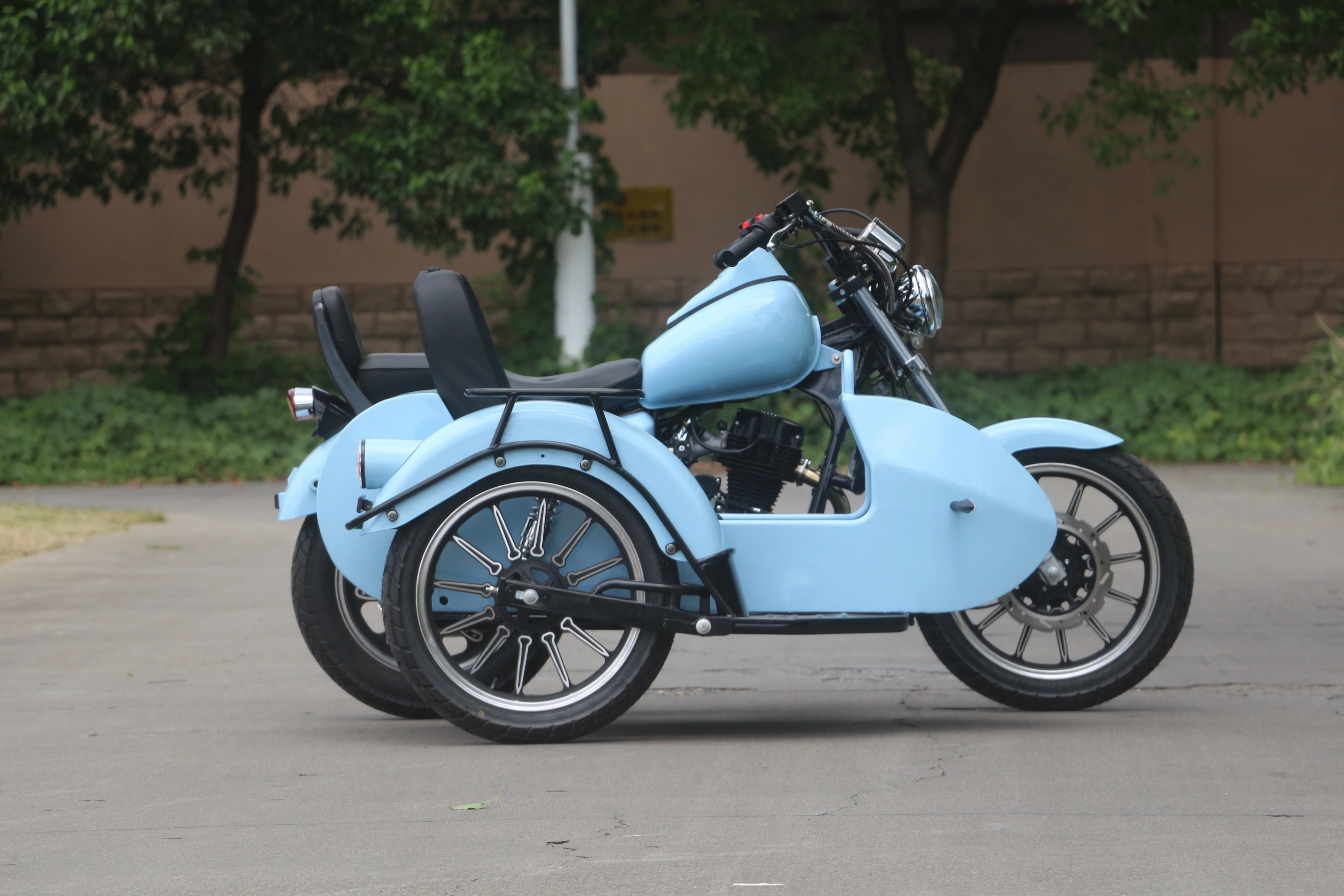 Regal Raptor 3-Wheel Chopper Motorcycle with Sidecar