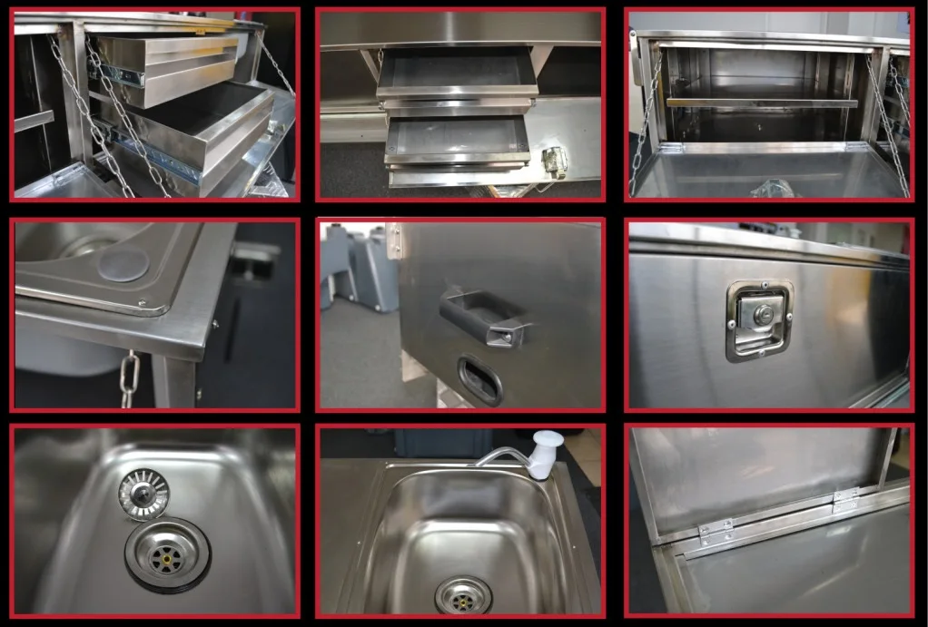 Stainless Steel Camper Trailer Caravan Slide Out Kitchen with 2 Drawers ...