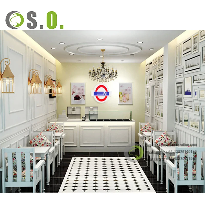 Modern Break Shop Counter Design Display Stone Dessert Bar Counter ...