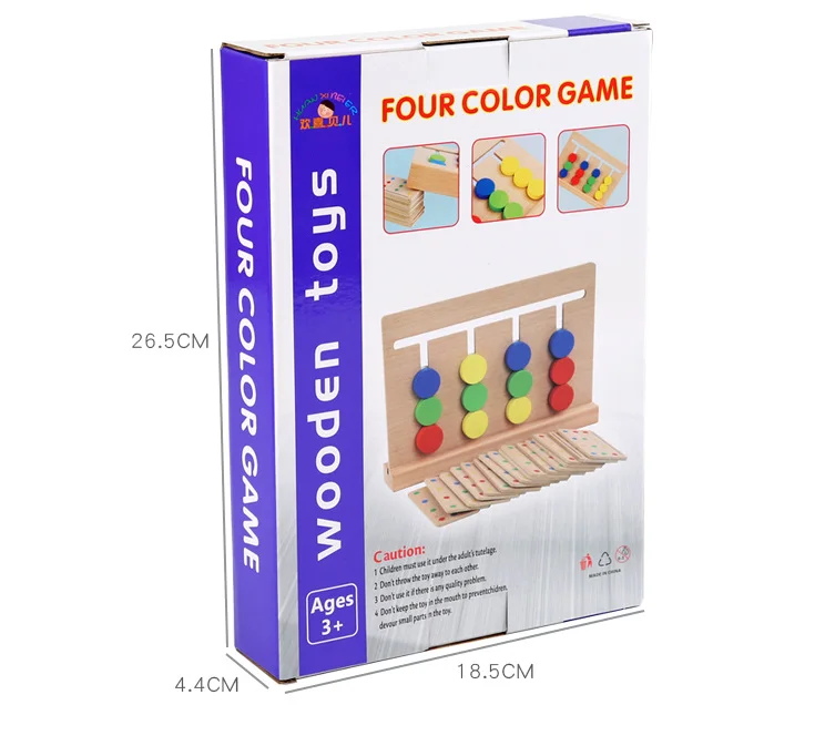 Hot Sale Wooden Wooden Toy Four Color Game Wooden Color Cognitive Toys ...