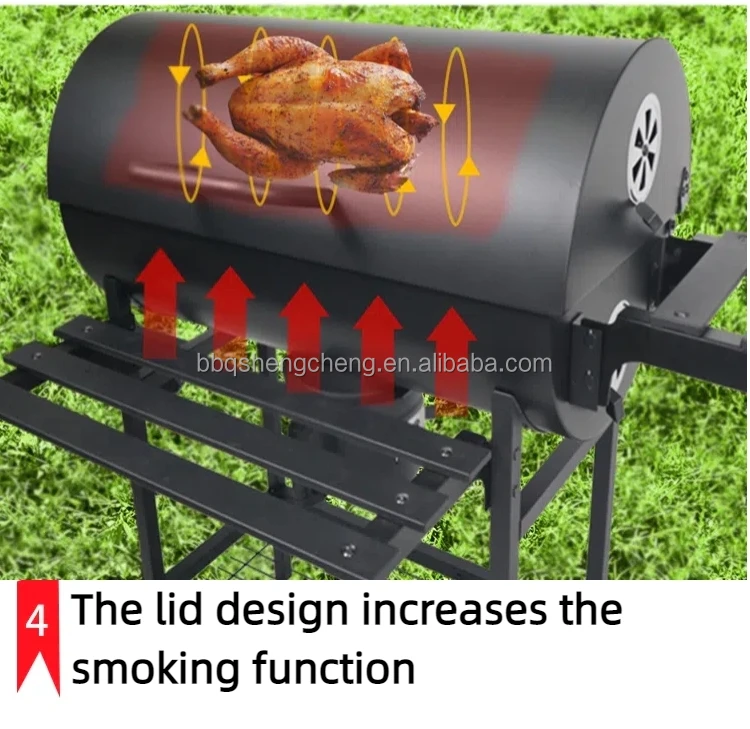 Wholesale Barrel Oil Drum Smoker Grill Chicken Rotisserie Barbeque ...