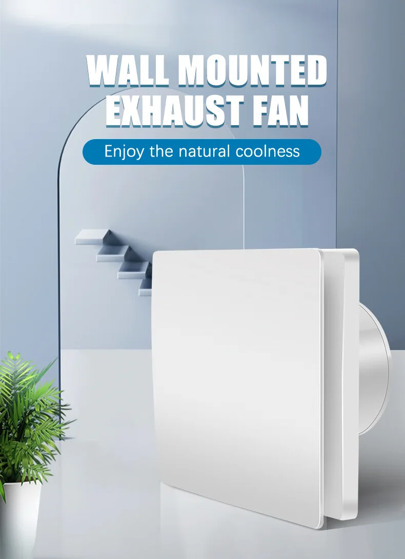 Exhaust Fan Toilet Bathroom Window Low Noise Wall Mounted Plastic ...