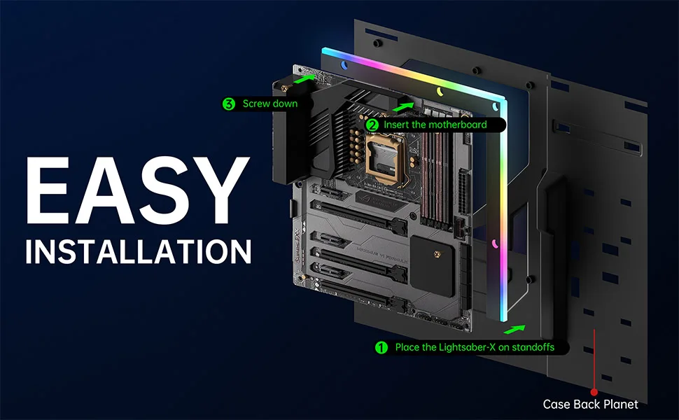 28 Independent Addressable Lightsaber-x Led Pc Parts Kit Rgb 5v 3-pin ...