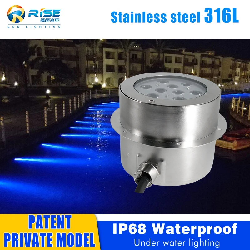 IP68 316 Stainless Steel Recessed Underwater LED Pool Lights ...