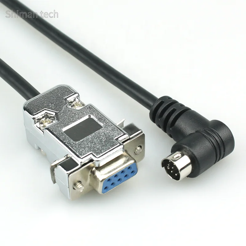 MINI DIN 8PIN TO DB9 plc programming cable 8 Pin Mini Din Right Angle| Alibaba.com