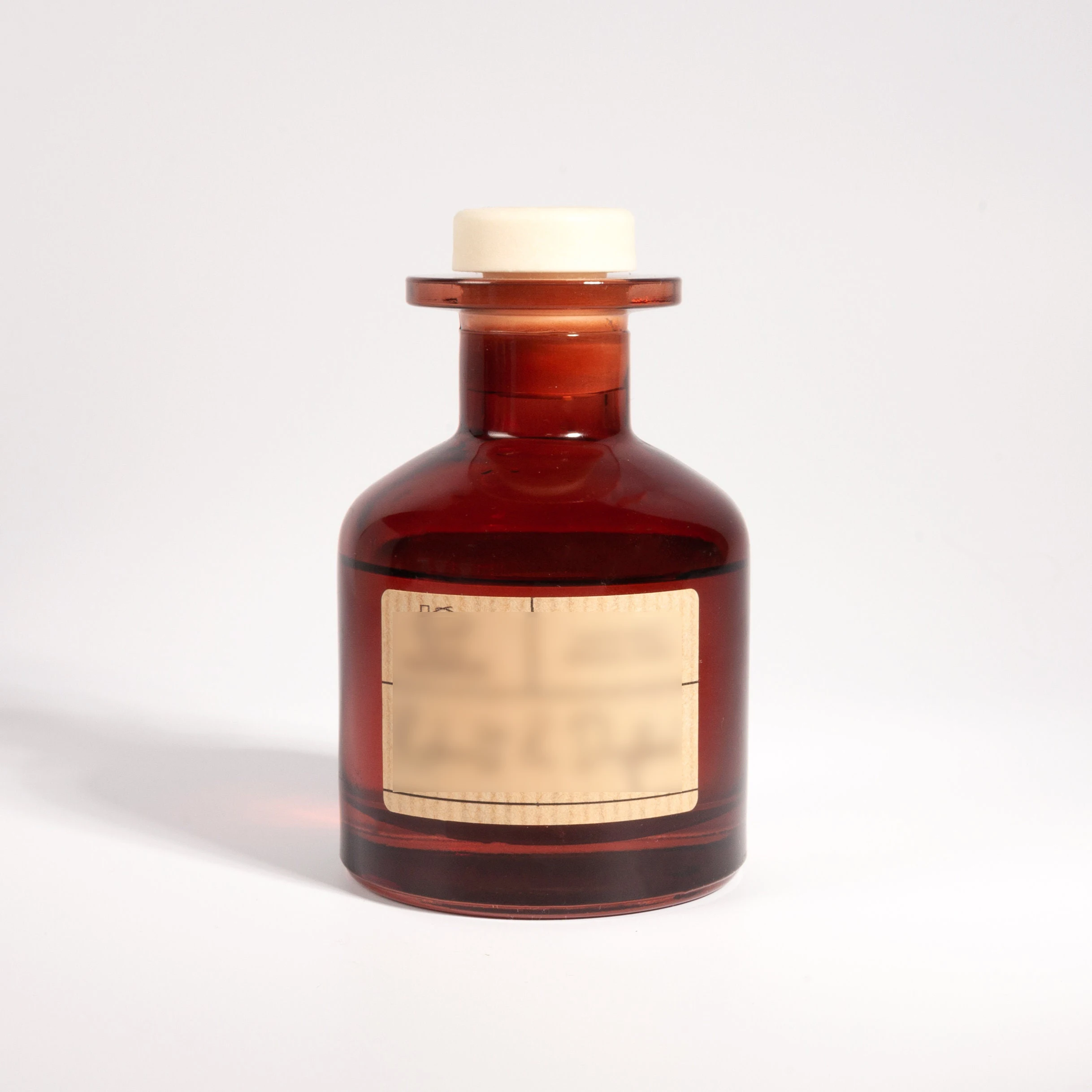 Matte Black Reed Diffuser Glass Bottle with Wooden Lid