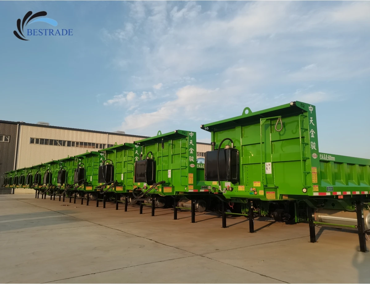 100 Tons Superlink Dump Trailer/double Box Interlink Tipper Semi ...