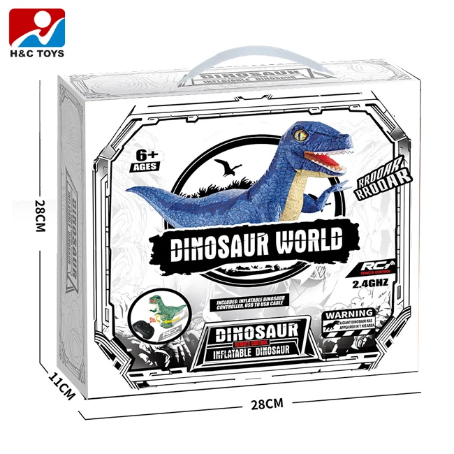 2.4g Remote Control Inflatable Dinosaur Model Walking Rotation Animals ...