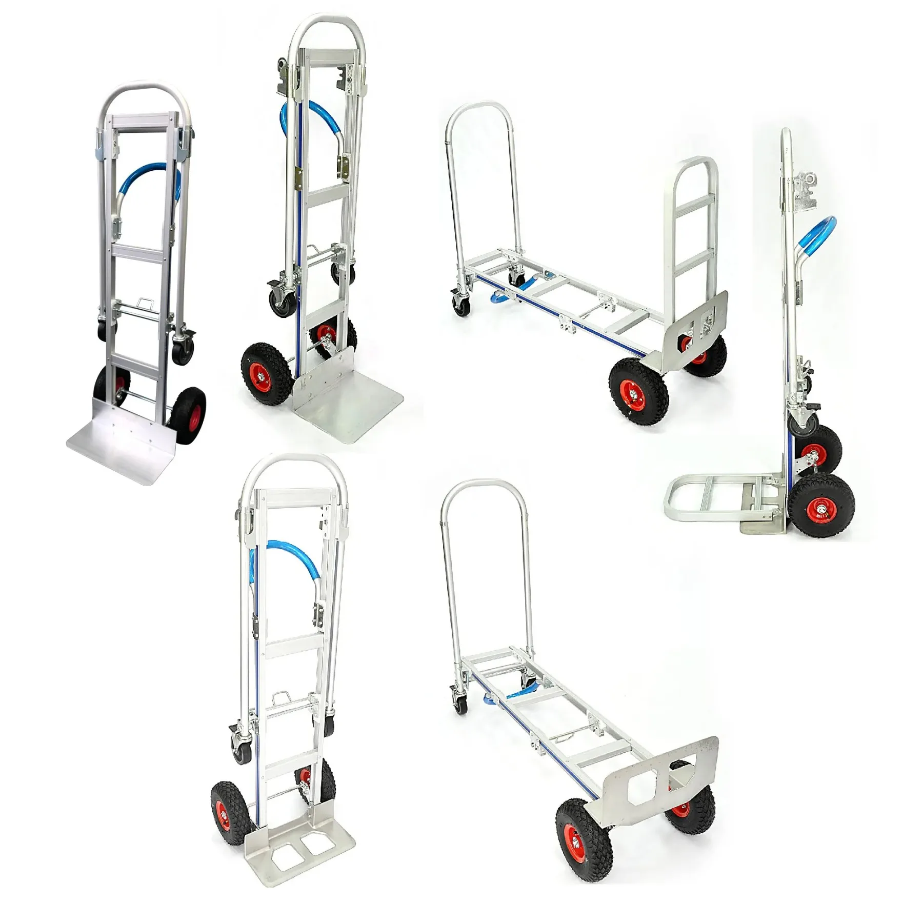 Large 2-in-1 Convertible Hand Trolley Convertible Aluminium Platform ...