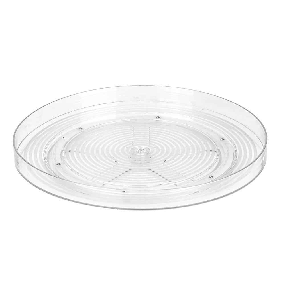 Modern 360 Rotating Spinning Turntable Clear Round Pet Plastic Food ...