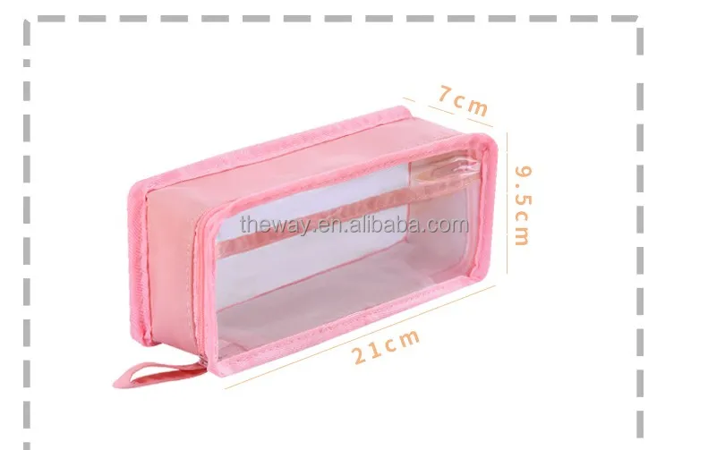 Clear Pvc Pen Pencil Case With Zipper For Office Stationery Makeup ...