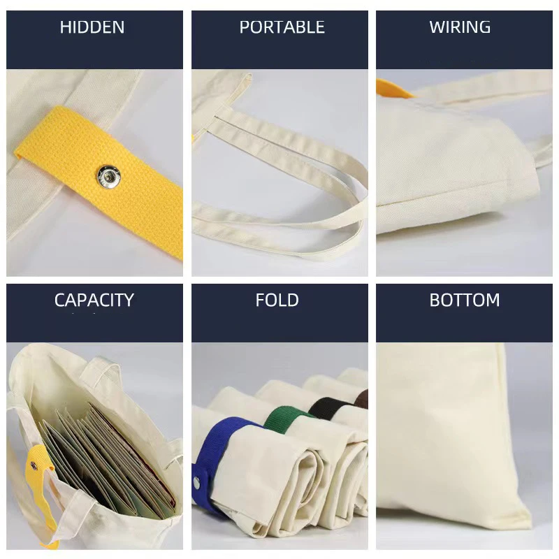 Cheap Foldable Portable Vintage Canvas Tote Gift Bag Shoulder Beach ...