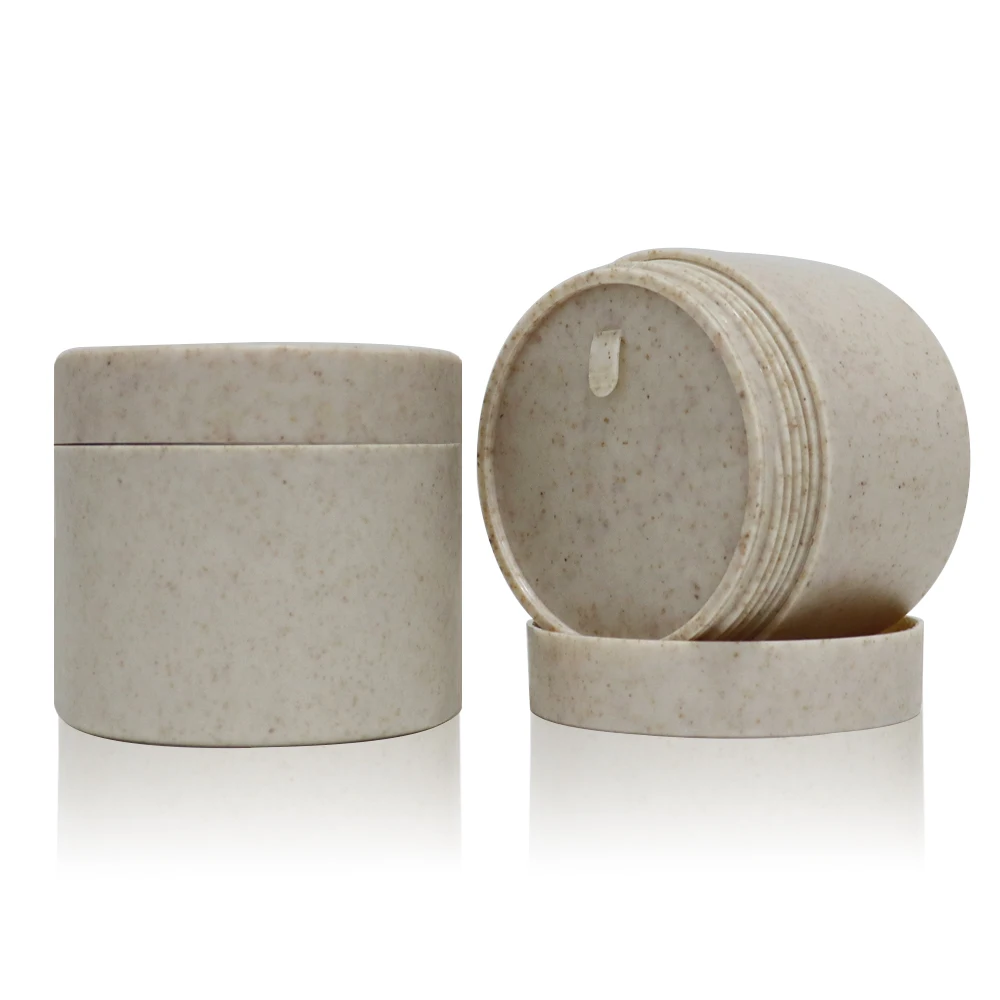 Eco-friendly Wheat Straw PLA Cream Jars - Biodegradable