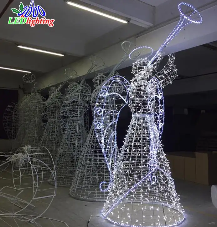 The 2024 Motor Control Led 3d Christmas Angel String Lights - Buy ...