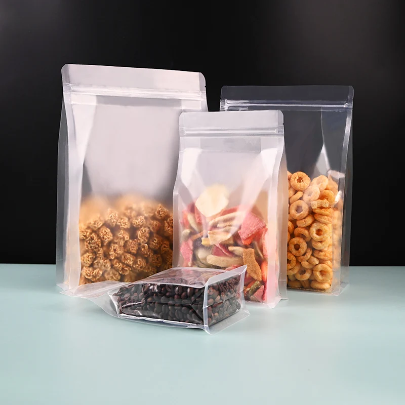 Clear Transparent Packaging Nuts Dried Food Packaging 8 Side Seal Flat ...