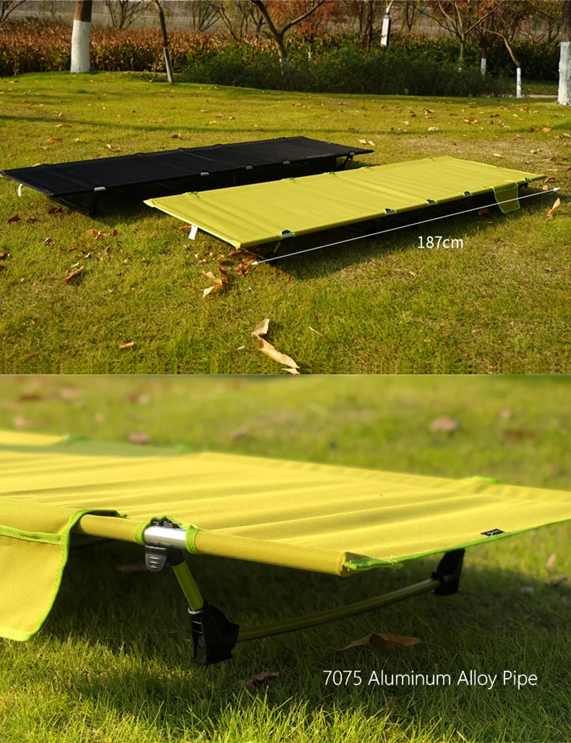 Outdoor Lightweight Folding Bed Portable Camping Simple Marching Bed ...