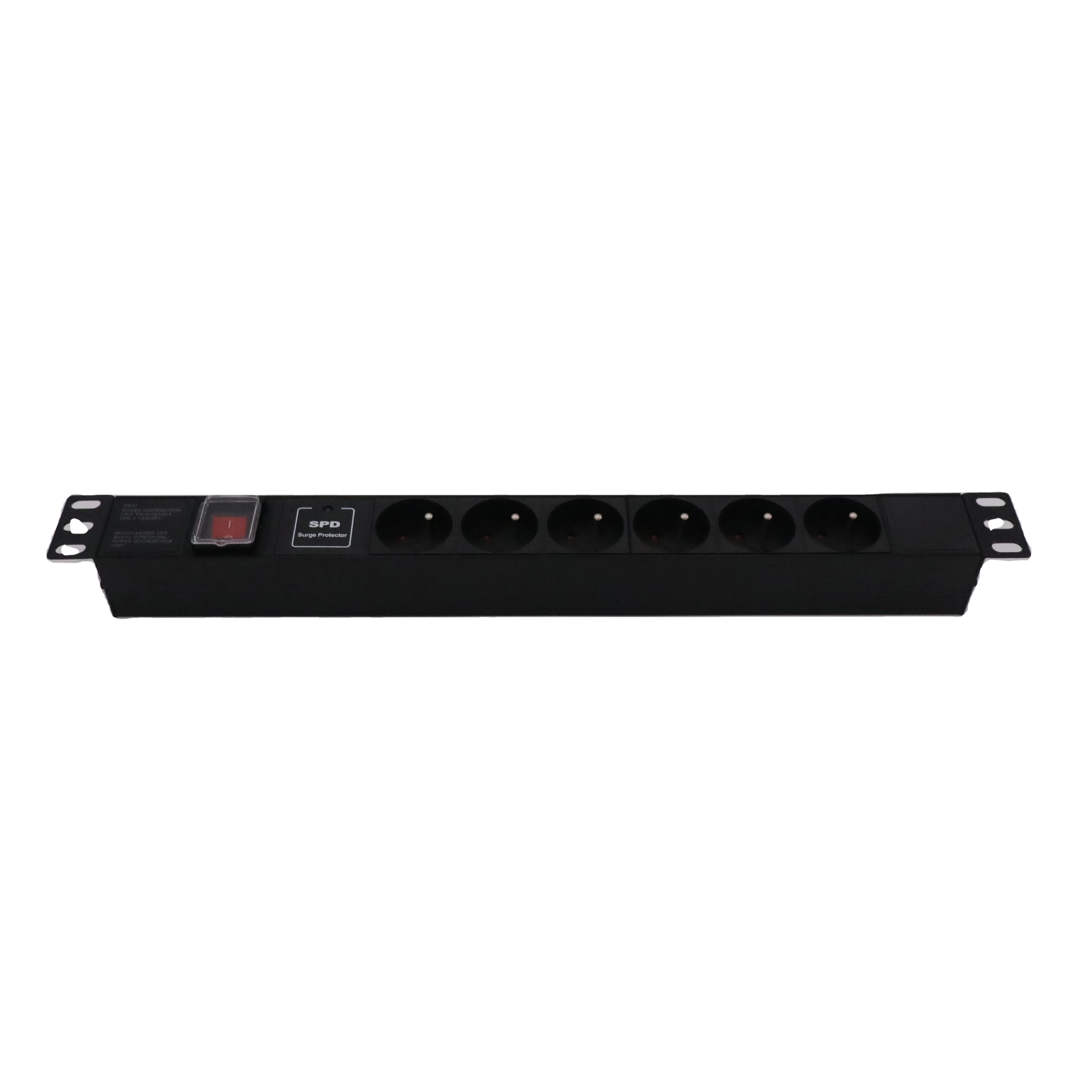 High Quality Basic 1U 19 Inch 6 Way Universal Type PDU with an on off ...